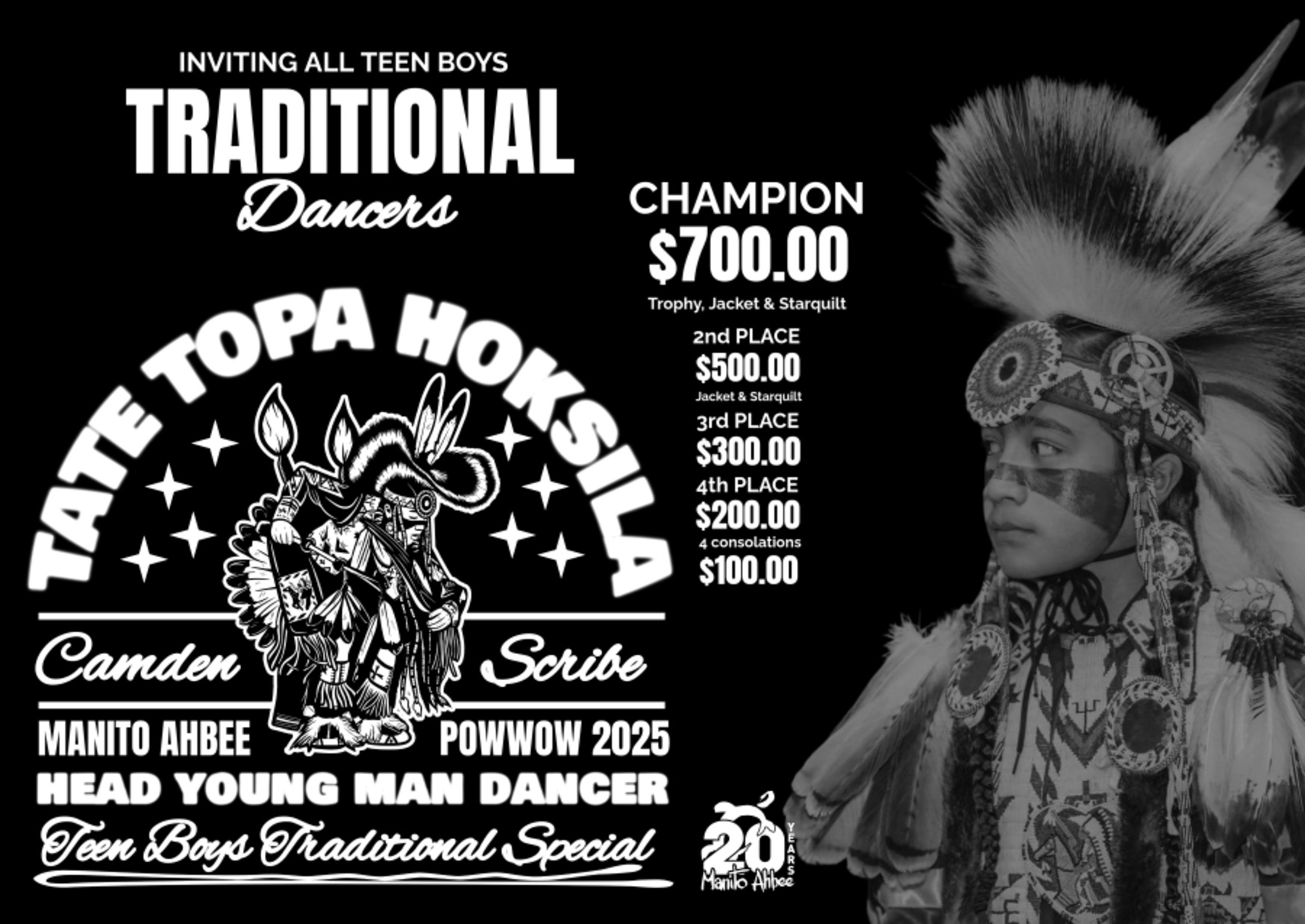 Tate Topa Hoksila Teen Boys Traditional Special Set to Shine